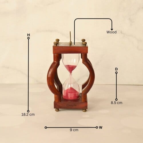 Sundial Personalized Wood Hourglass